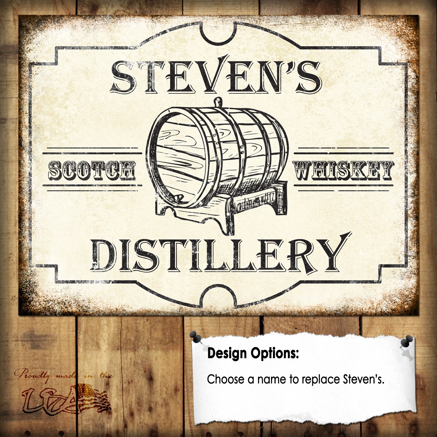 Stained Glass Whiskey Signs