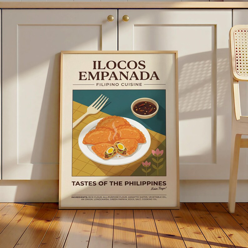 Ilocos Empanad Poster : Filipino Food Wall Art, Asian Kitchen Decor - Etsy