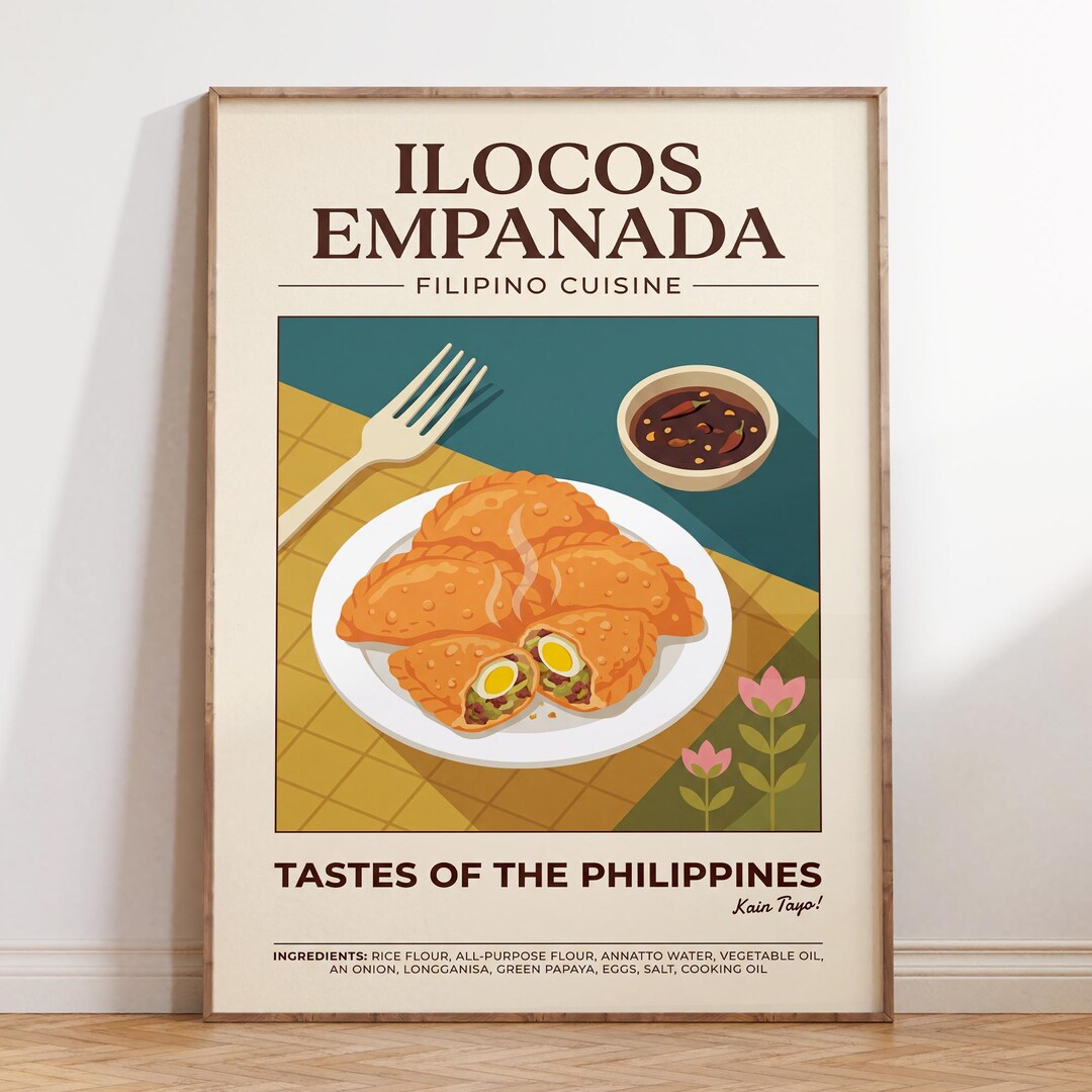 Ilocos Empanad Poster : Filipino Food Wall Art, Asian Kitchen Decor - Etsy