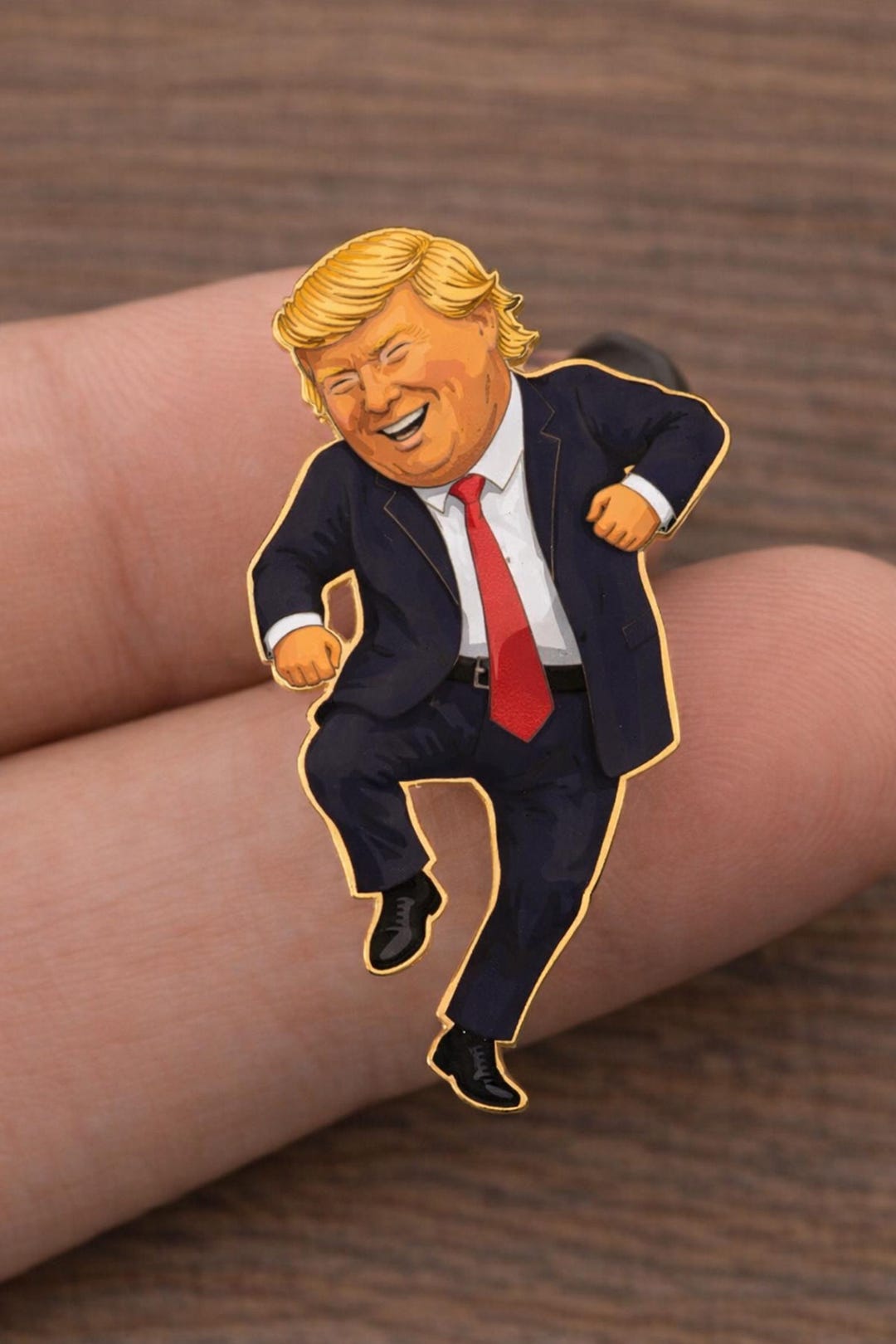 250th Anniversary USA Flag Pin, Trump Happy Face Enamel Pin, Funny ...