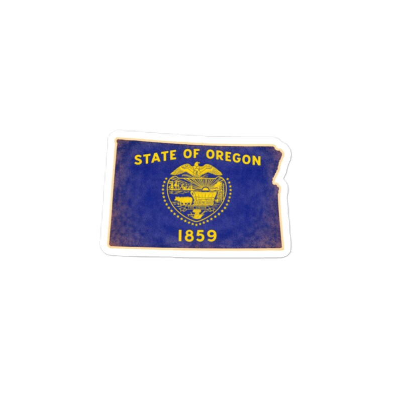 Vintage Oregon State Die-cut Sticker, 1859 Flag Vinyl Decal - Etsy