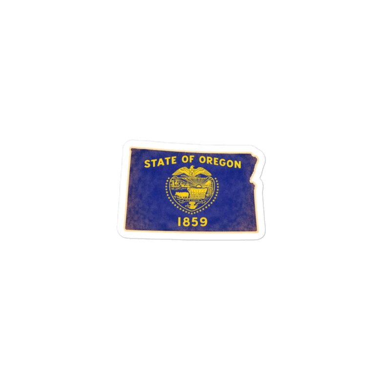 Vintage Oregon State Die-cut Sticker, 1859 Flag Vinyl Decal - Etsy