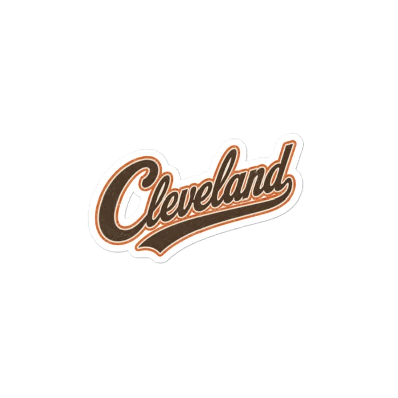 Retro Cleveland Script Sticker, Vintage Ohio Vinyl Decal, Waterproof ...