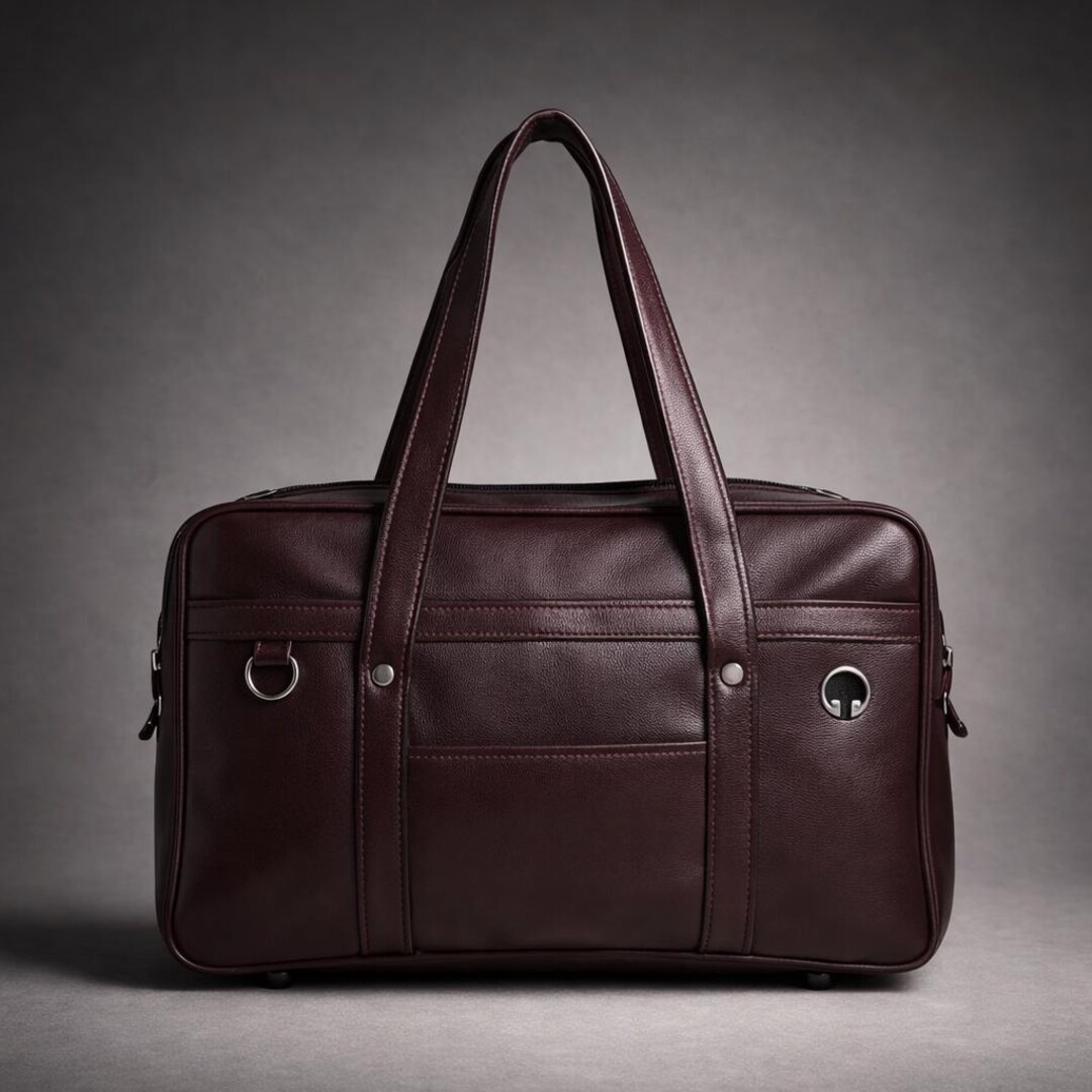 Japanese Style PU Leather Briefcase – Waterproof Large Capacity Satchel ...