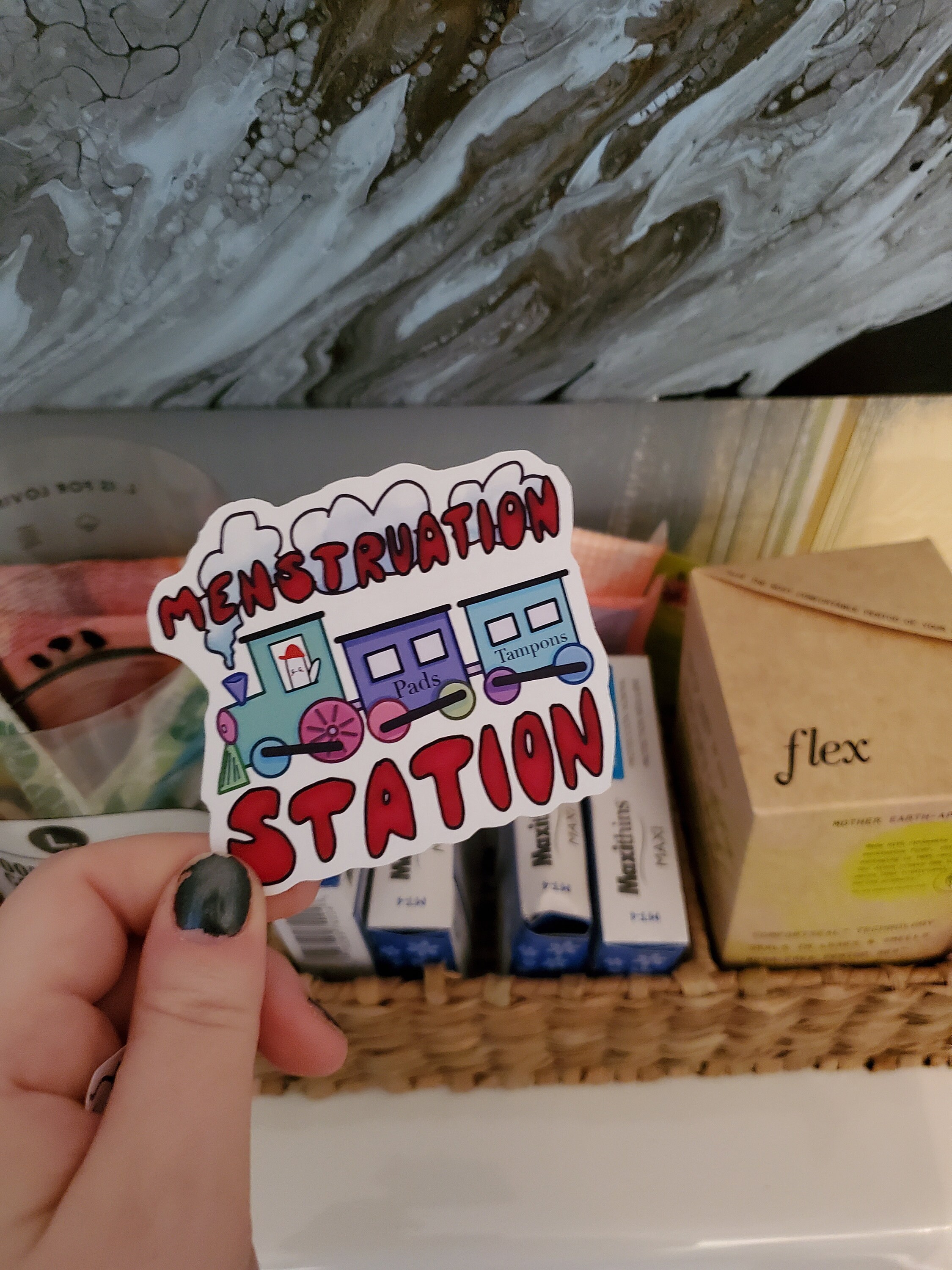 Menstruation Station Sticker Fun, Colorful, Period Decor - Etsy