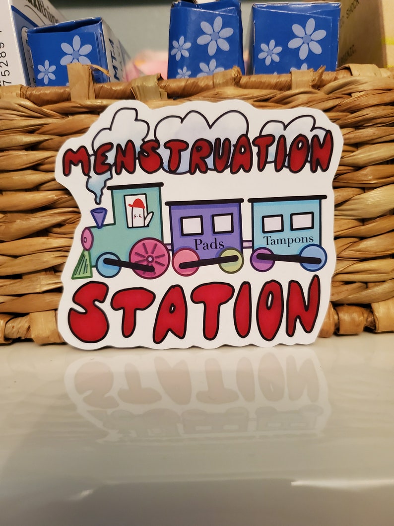Menstruation Station Sticker Fun, Colorful, Period Decor - Etsy