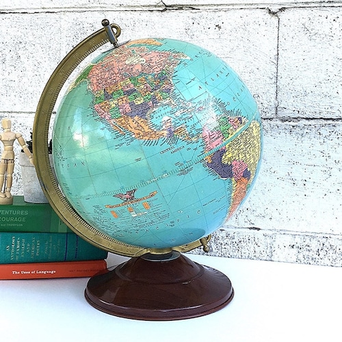 World Globe Vintage Replogle 12-inch Diameter Reference Desk - Etsy