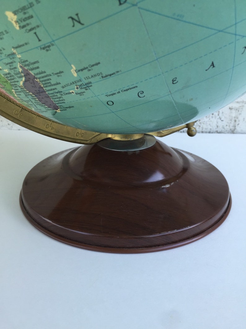 World Globe Vintage Replogle 12-inch Diameter Reference Desk Globe Mid ...
