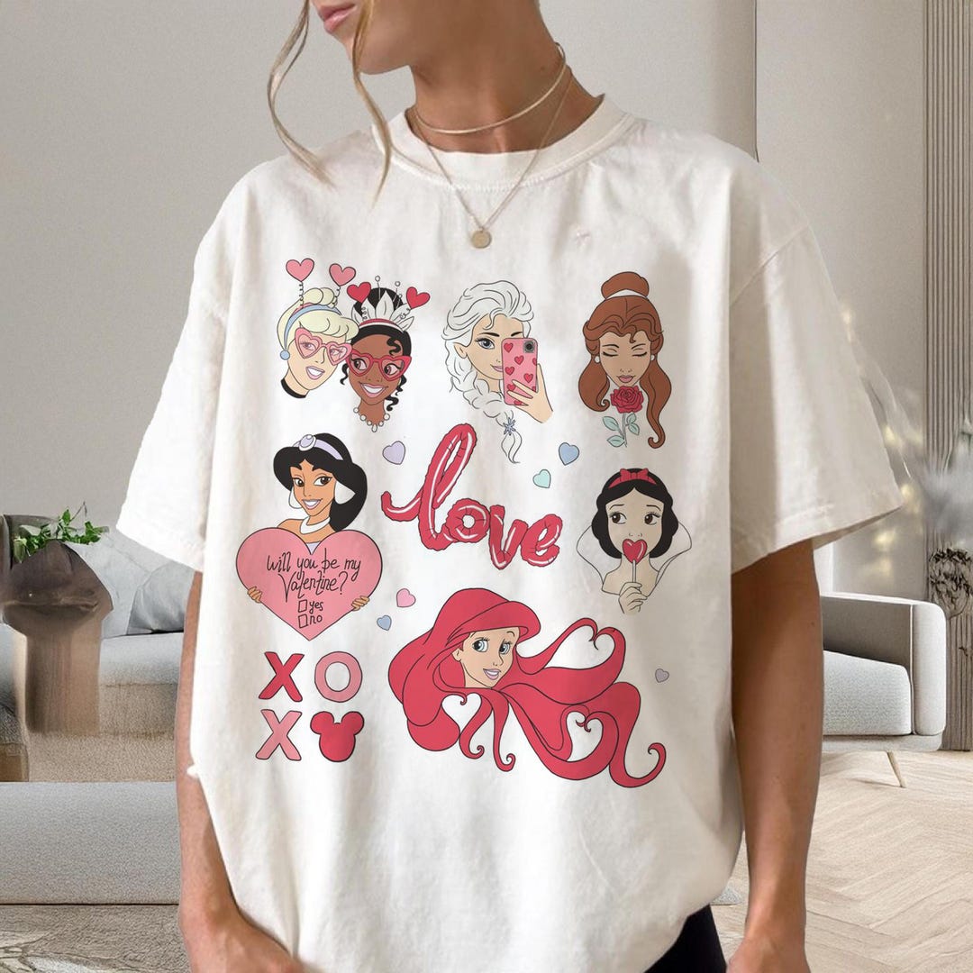 Disney Valentine Shirt, Will You Be My Valentine Tee, Disney Love Heart ...