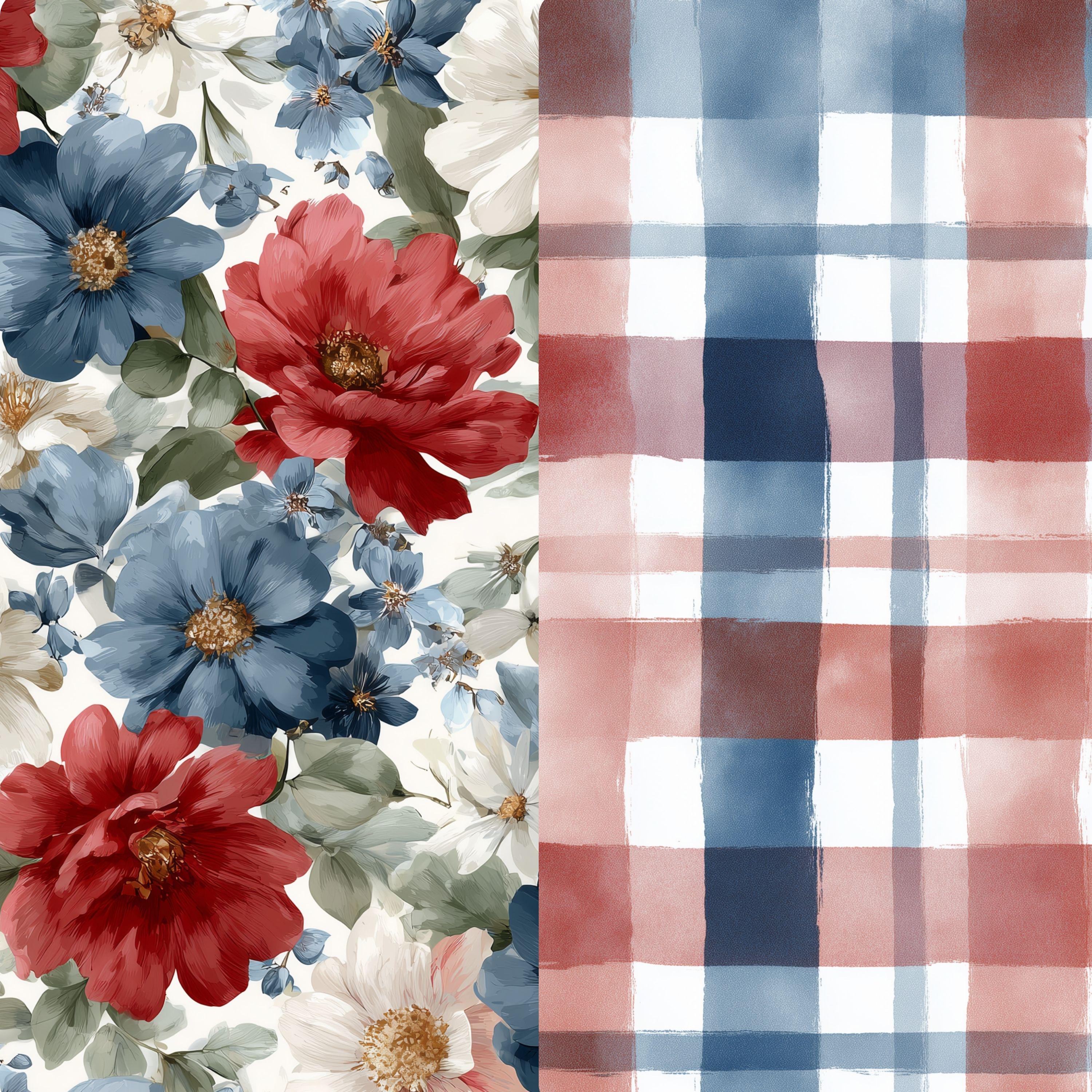 USA Patriotic Seamless Pattern Bundle 4th of July Digital Paper ...