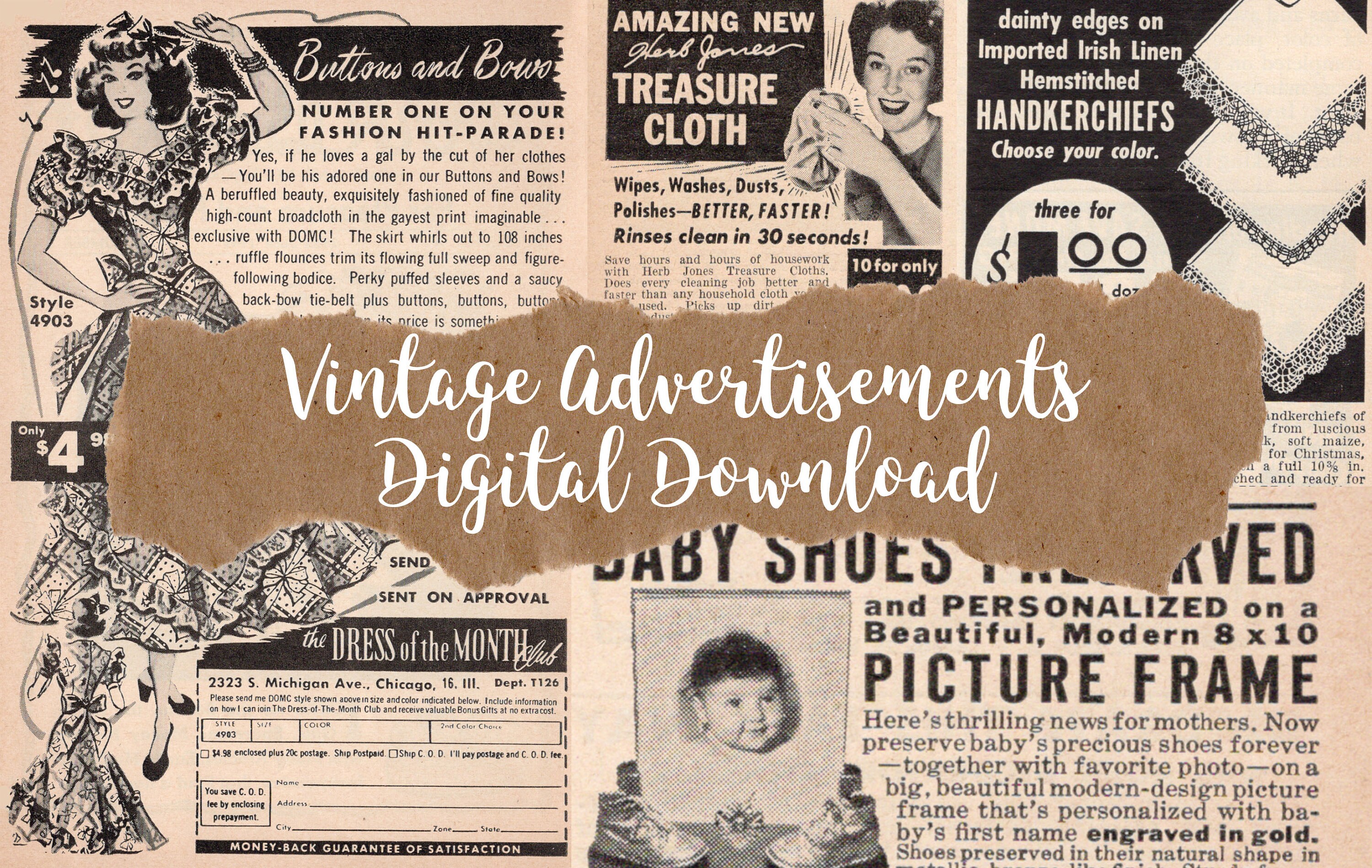 Printable Pretty Mama Set Vintage Advertisements Digital Etsy