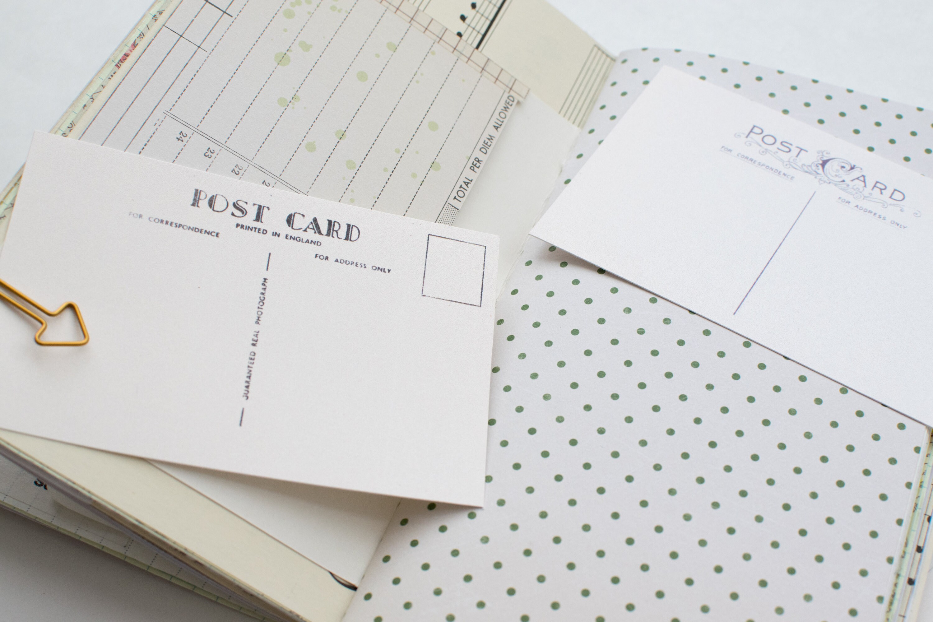 Printable Vintage Postcard Backs Set No. 1 Digital - Etsy