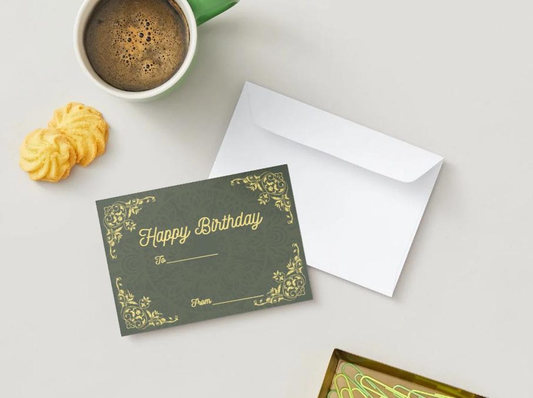 Elegant Birthday Card - Etsy