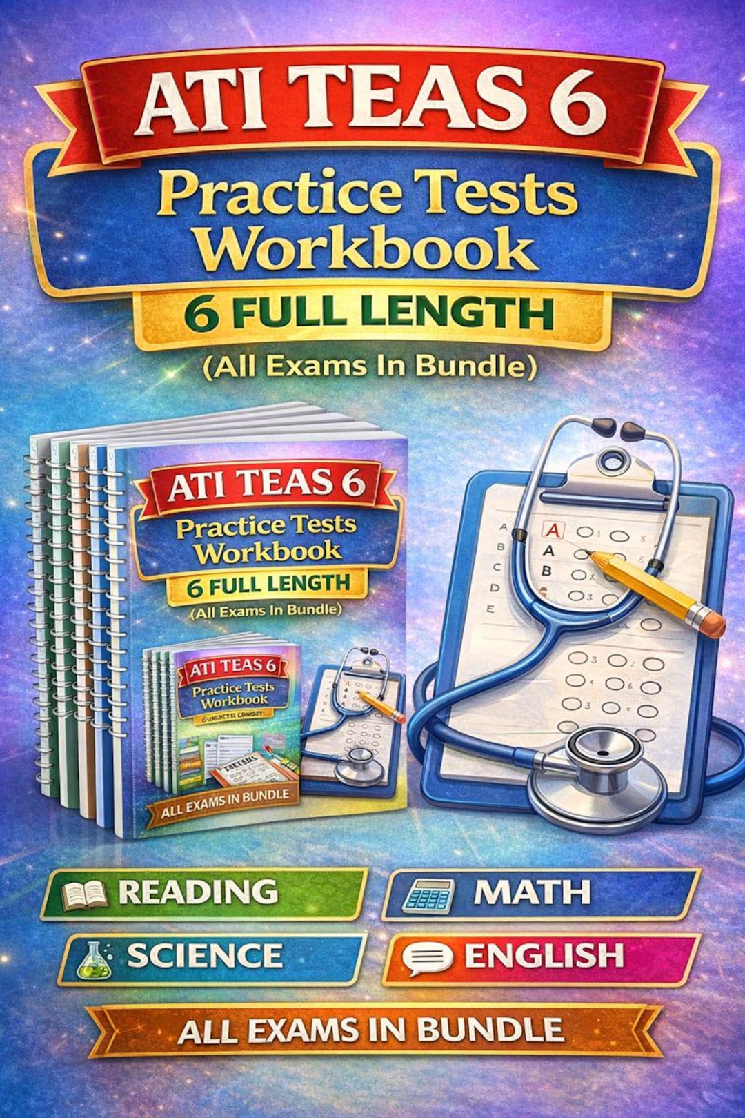 Updated-ati TEAS-6 Practice-tests Workbook 6 Full Length [all Exams in ...