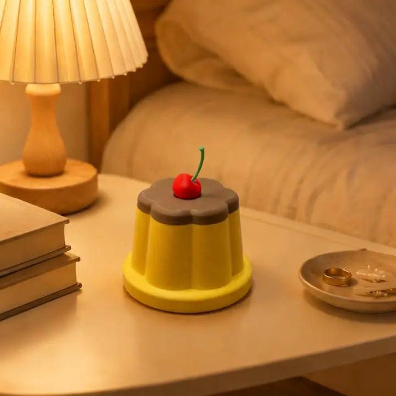 Cherry Pudding Storage Box - Cute Dessert Trinket Box, Kawaii Desk ...