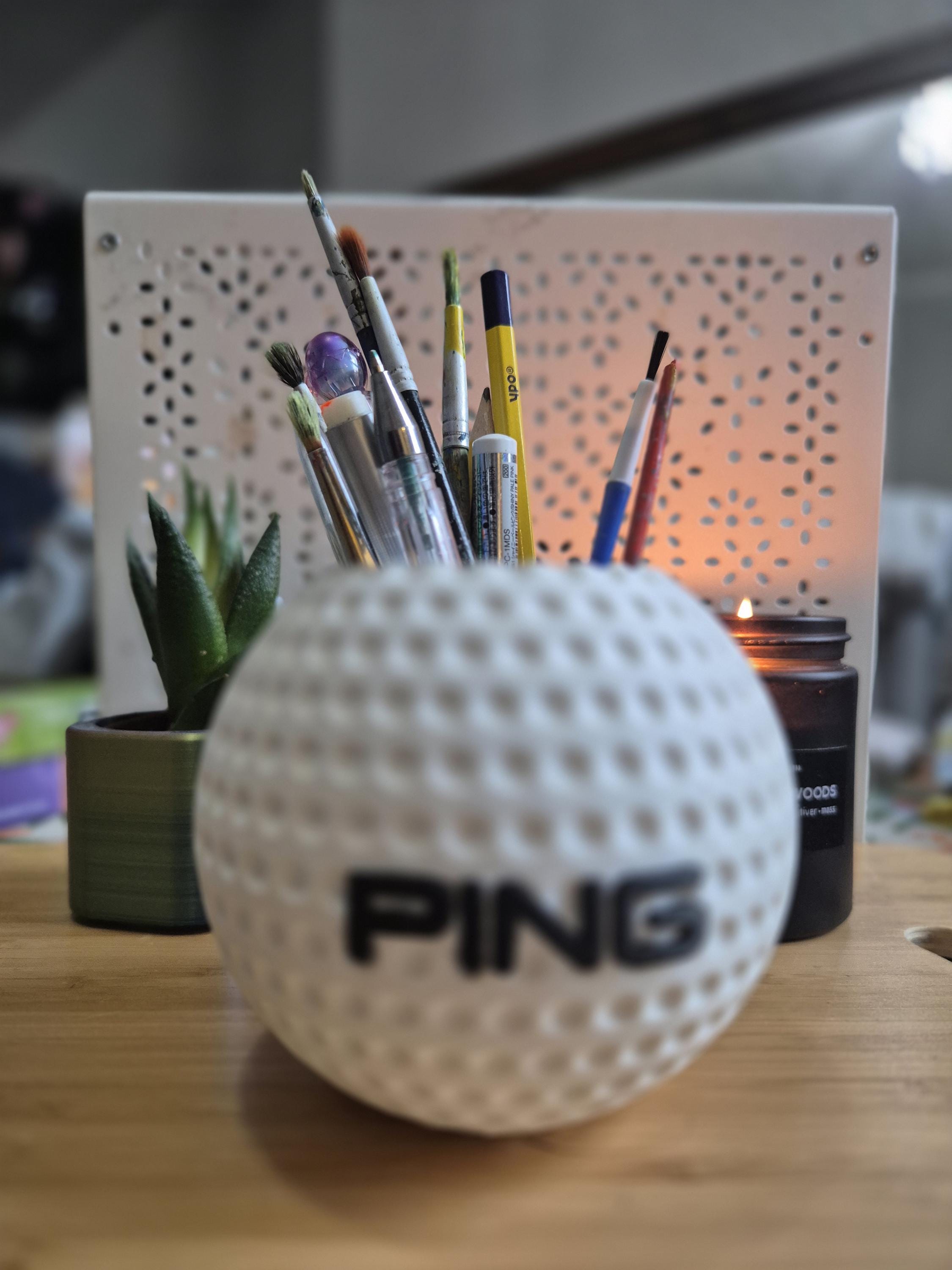 3D Printed Golf Ball Pen Holder – Desk Organizer, Golf Gift - Etsy