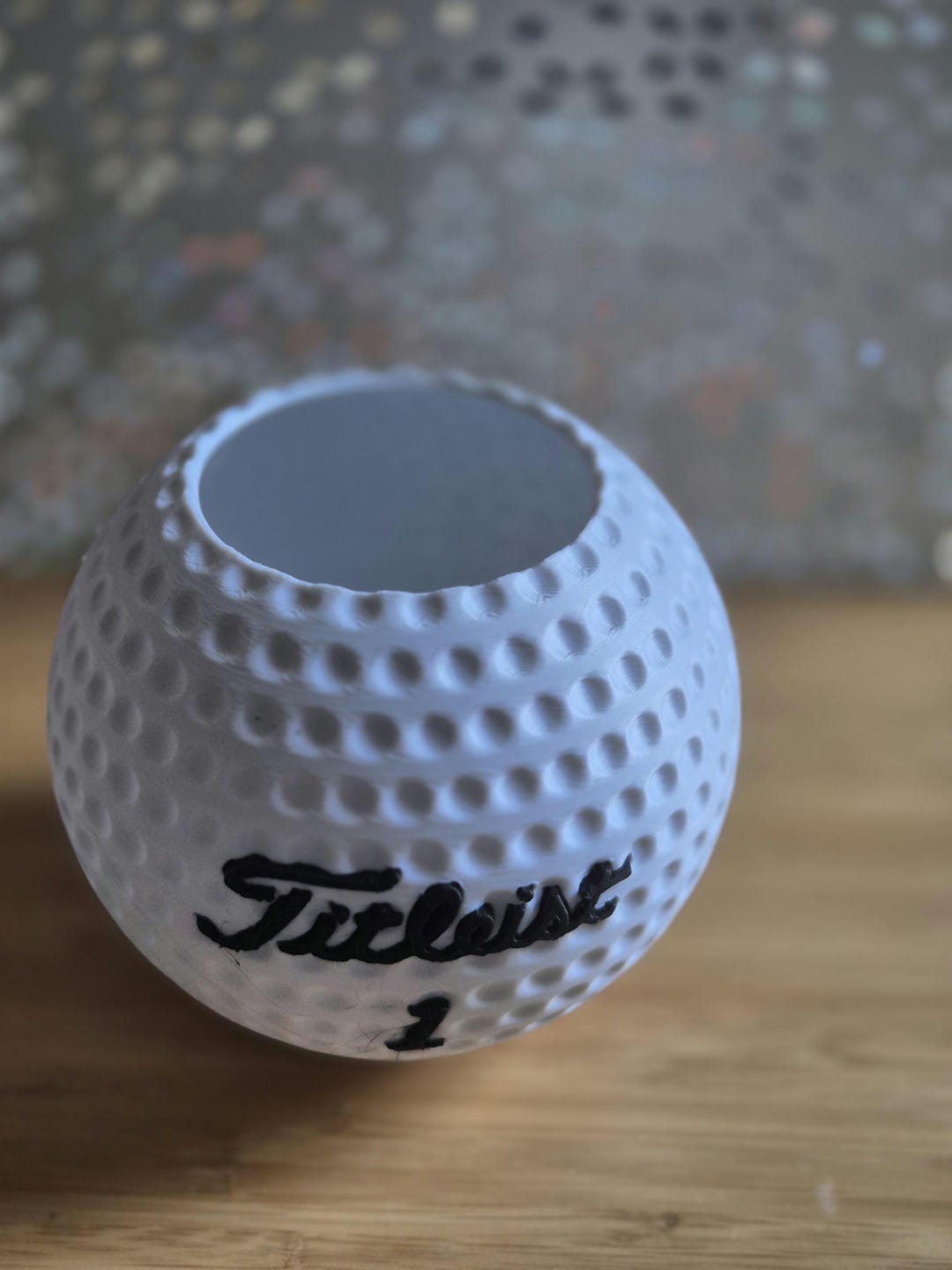 Golf Ball Planter and Pen Holder – 3D Printed Desk Organizer – Unique ...