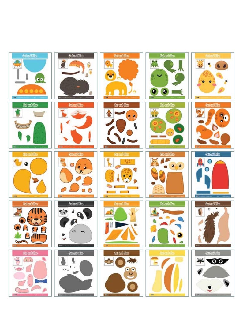 Animal Cut and Glue Activity | Preschool Scissor Skills (digital ...