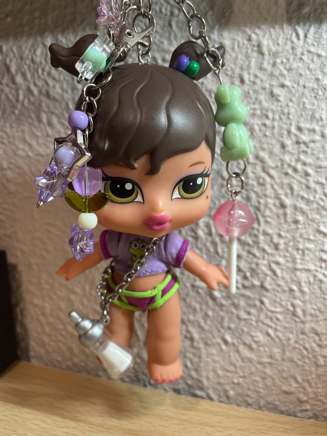 Bratz Baby Yasmin Candy Keychain – Kawaii Y2K Custom Doll Charm, Pastel ...