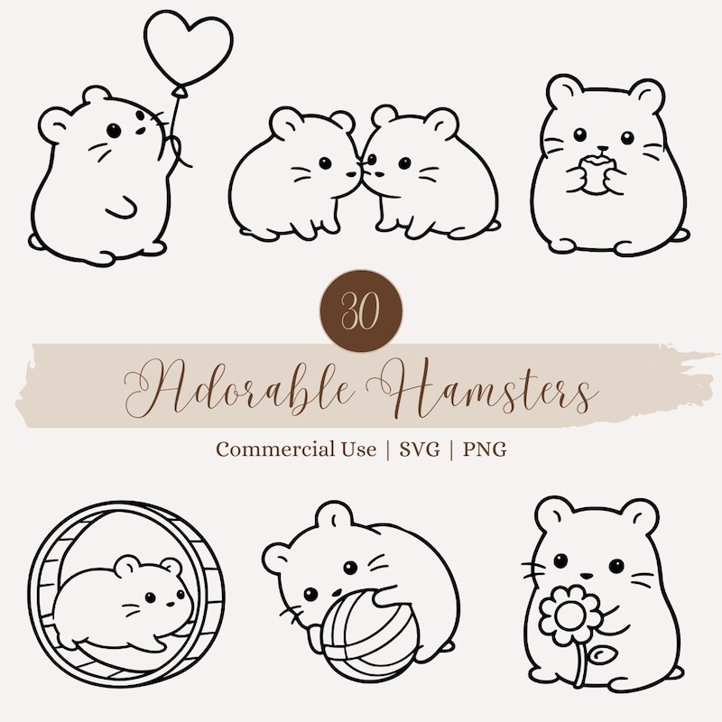 Hamster Sticker Bundle - Etsy