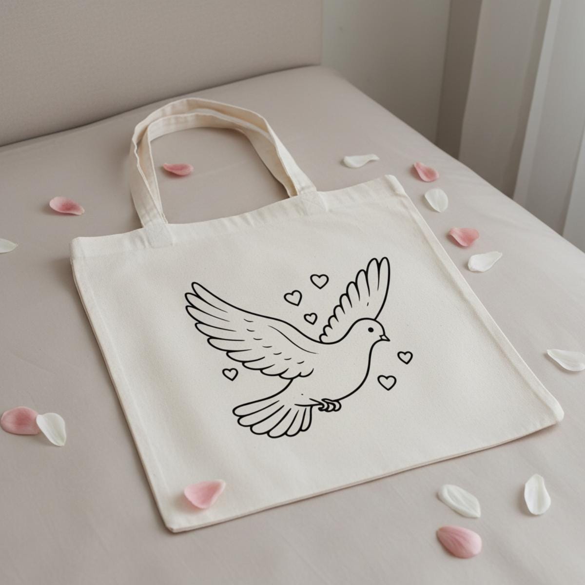 Minimalistic White Dove Set, 20 Simple Line Art Bundle, Love & Peace ...