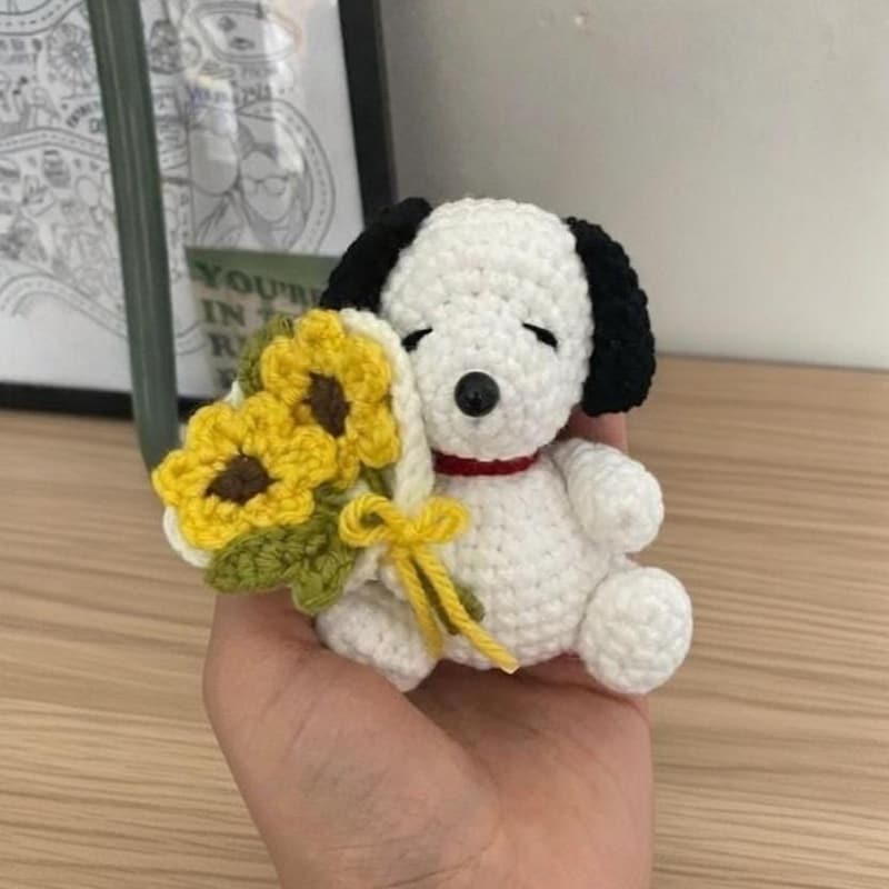Bouquet Flowers Snoopy - Etsy