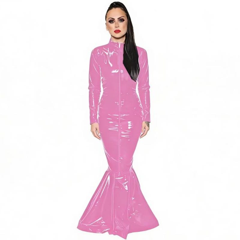 Long Sleeved Pvc Dress - Etsy