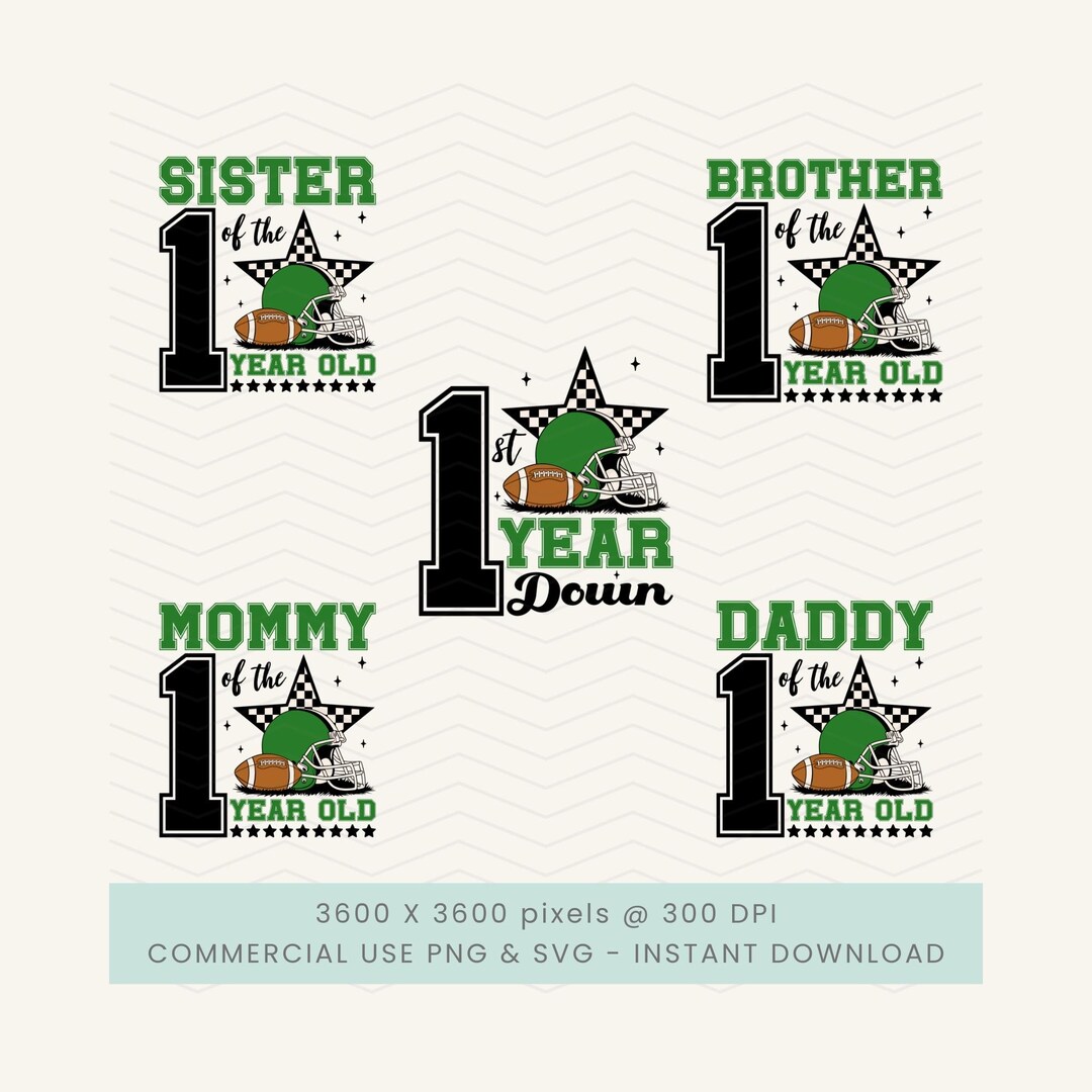 Football First Birthday Svg, Football Family Birthday Boy Png, 1st ...