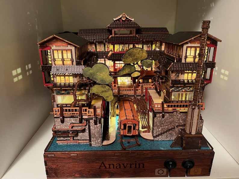 Ginzan Onsen Book Nook DIY Kit - Japanese Bookshelf Insert - Asian ...