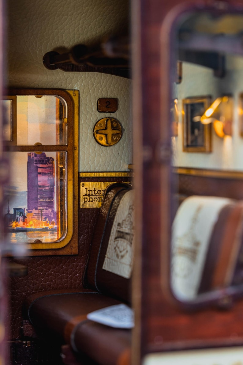 1940s Train Cabin Book Nook DIY Kit - European Bookshelf Insert ...