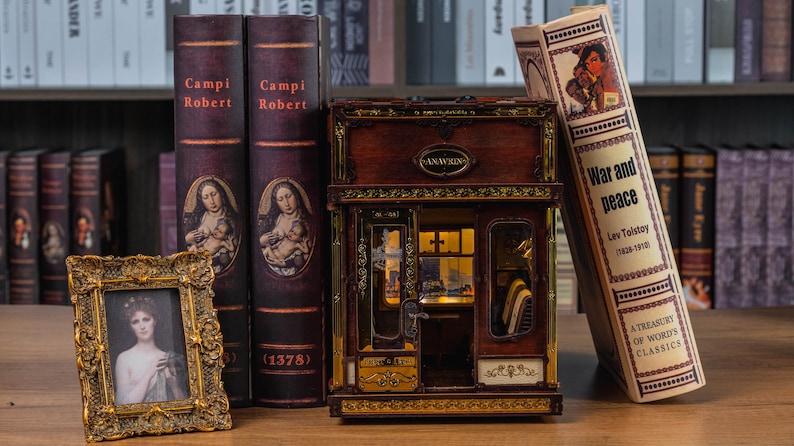 1940s Train Cabin Book Nook DIY Kit - European Bookshelf Insert ...