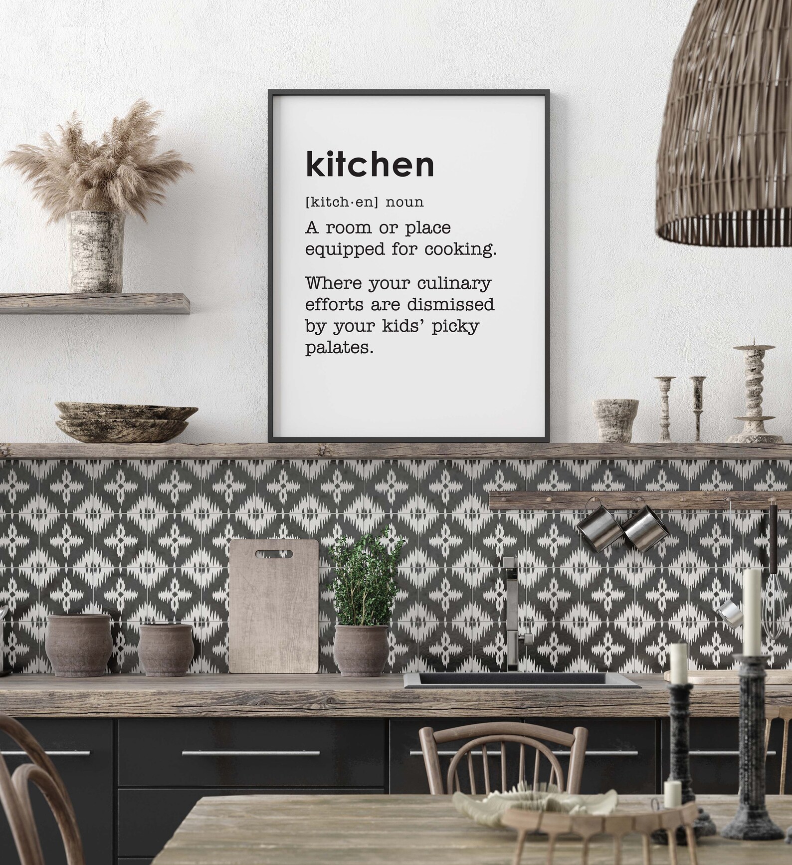 Kitchen Definition, Printable Kitchen Decor, Instant Download Wall Sign ...