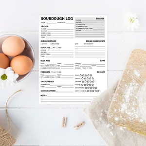 Instant Download Sourdough Bread Log - Track Your Sourdough Baking in ...