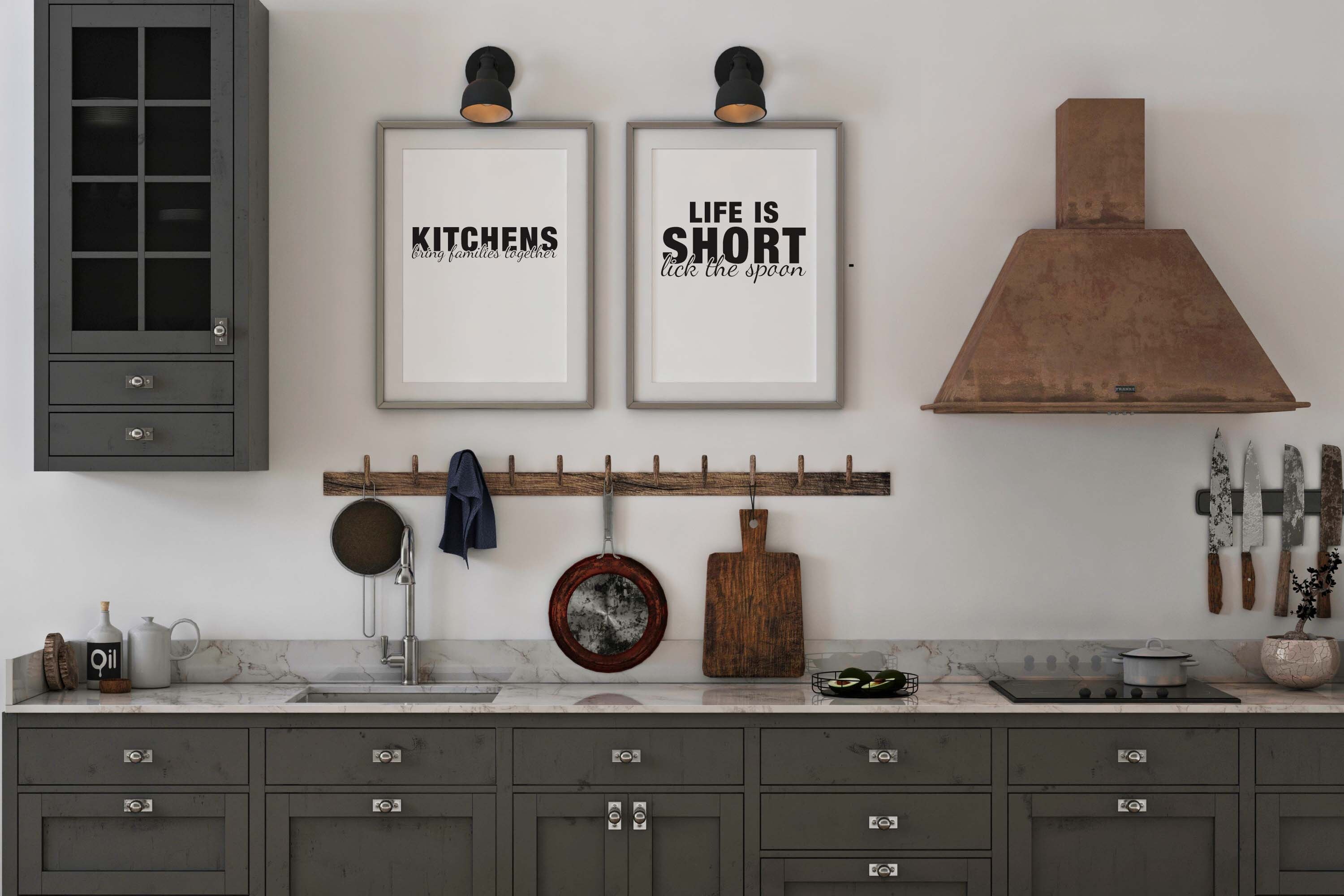 Las cocinas unen a las familias, decoración de cocina imprimible ...