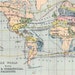 1904 Antique WORLD Map of the World 1900s Commercial and Food Regions ...