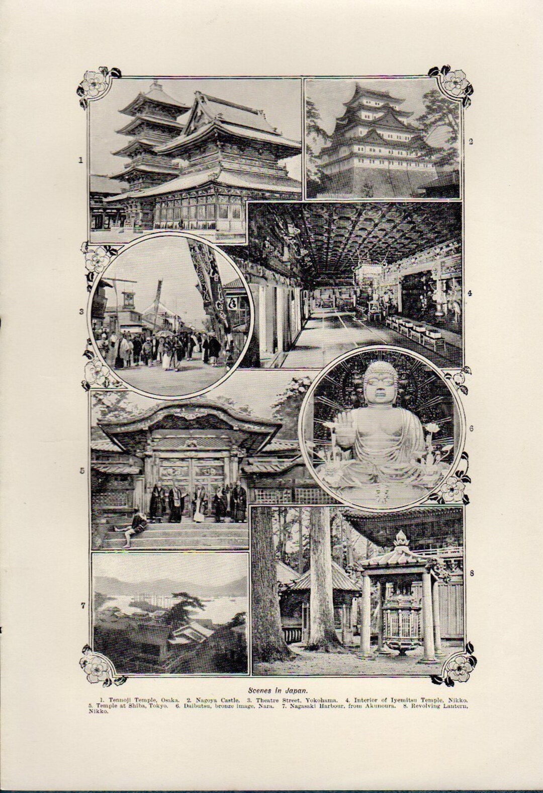 1907, SCENES IN JAPAN, Japanese Print, Japanese Art Print, 111 Years ...