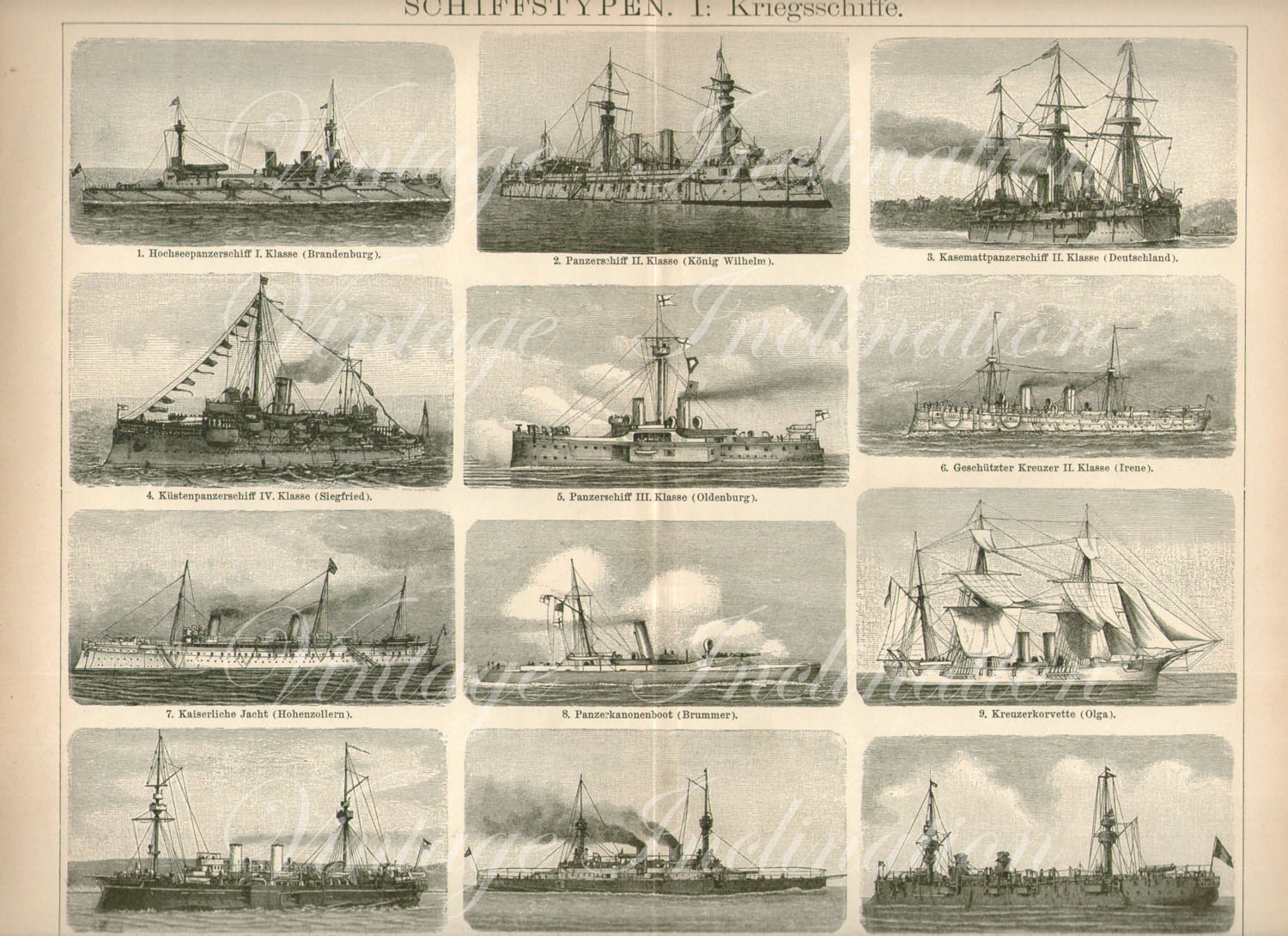 Antique Print SAILING SHIPS Chart 1904 Beautiful Wall Art - Etsy Australia