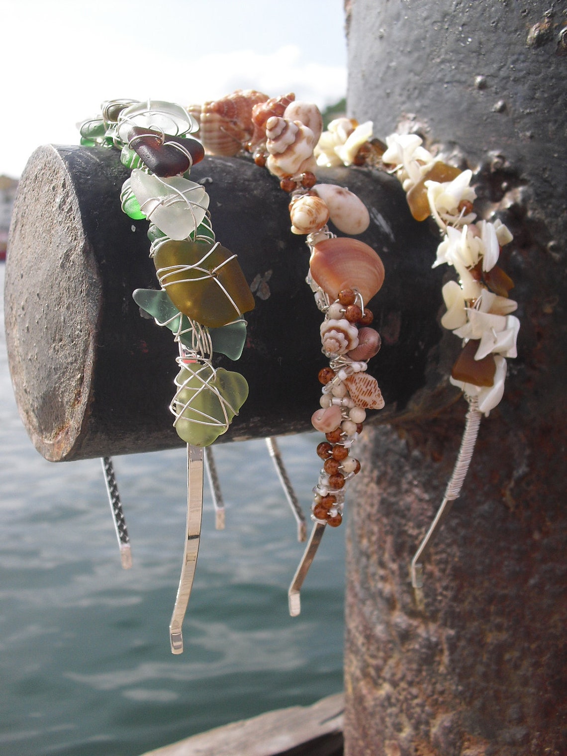 Beach Brides Sea Glass and Shell Tiaras - Etsy
