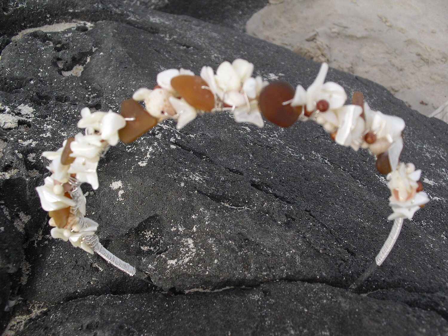 Beach Brides Sea Glass and Shell Tiaras - Etsy