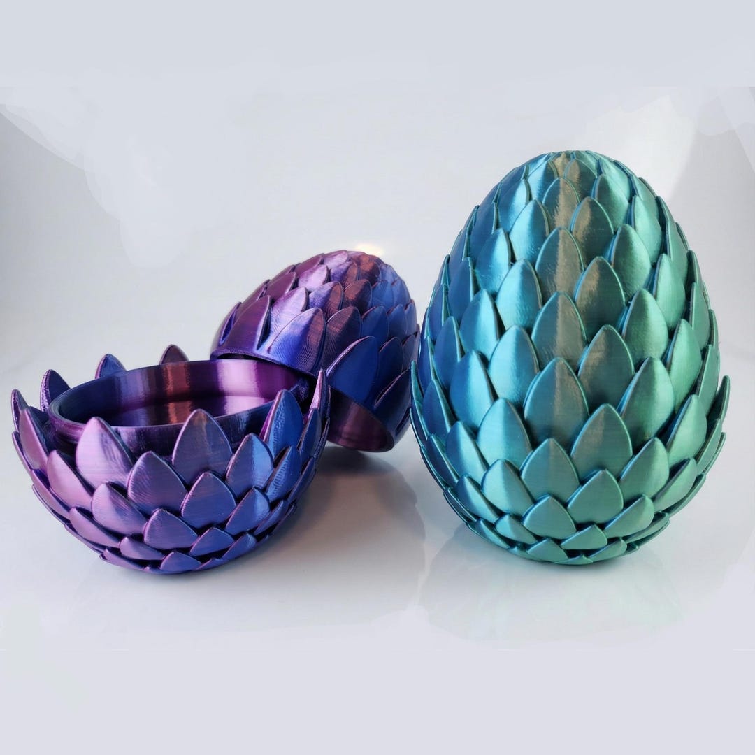 Hidden Seam Dragon Egg STL 3MF Printable Twist Lock Fantasy Model ...