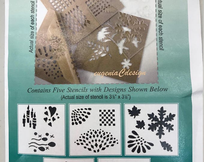 Enameling Design Stencils - Reflections Set - 5 Stencils - 3.5"x3.5 ...