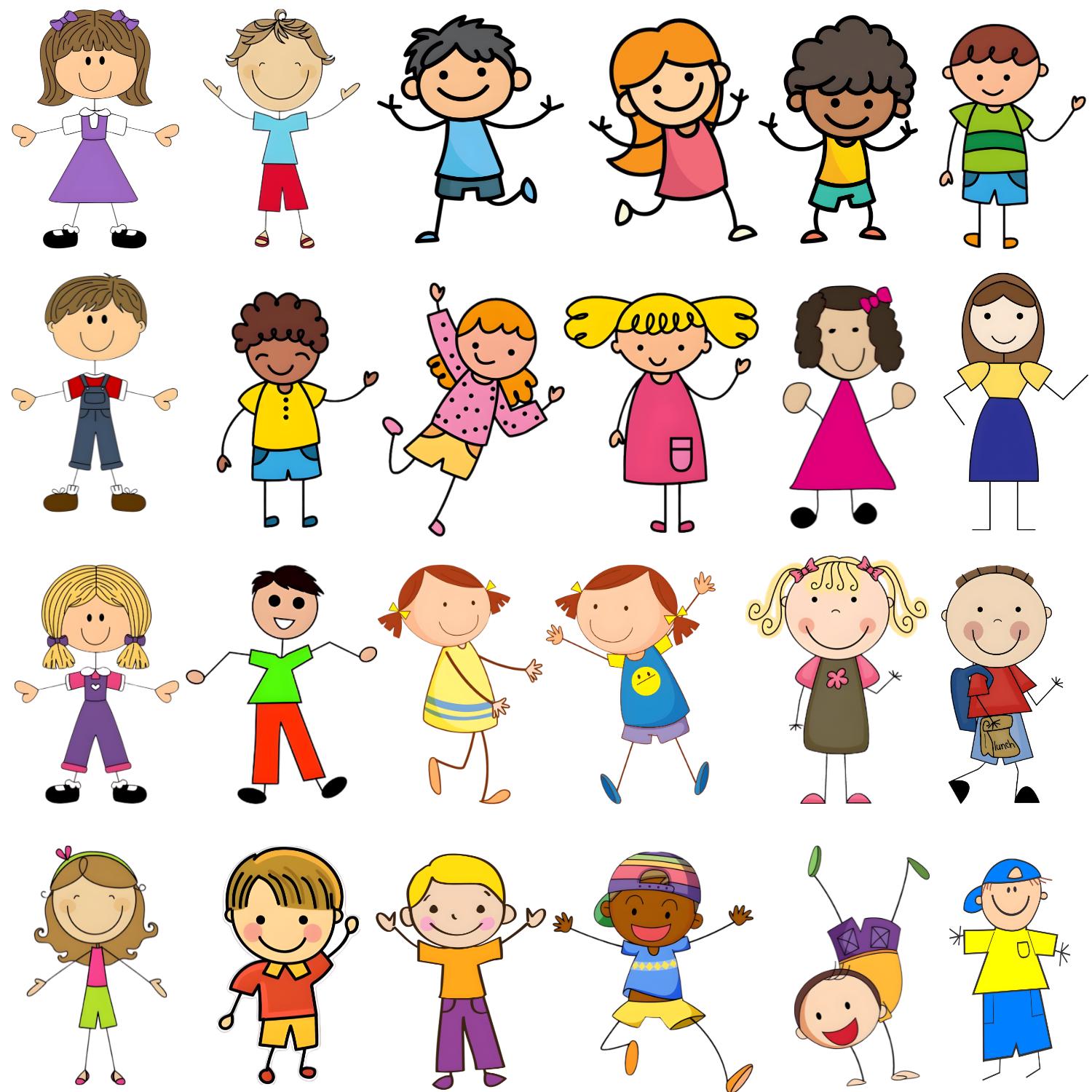 Stick Figure Clipart Bundle – 63 Stickman People ( PNG, JPG) - Etsy