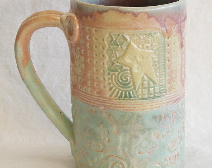 Ceramic Star Mug 16oz Stoneware 16A027 - Etsy