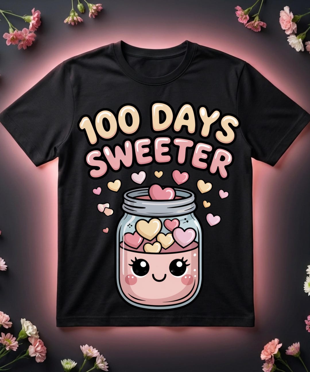 100 Days Sweeter PNG | Kawaii Jar, Teacher Shirt (digital Download) - Etsy