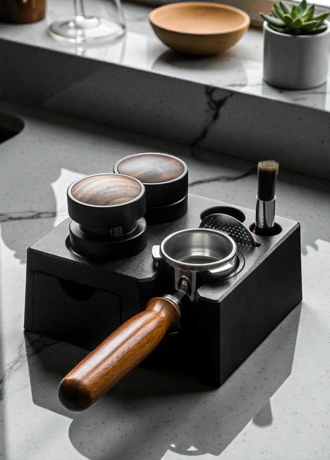 Portafilter Holder and Stand for Espresso Machines: Home Barista Coffee ...