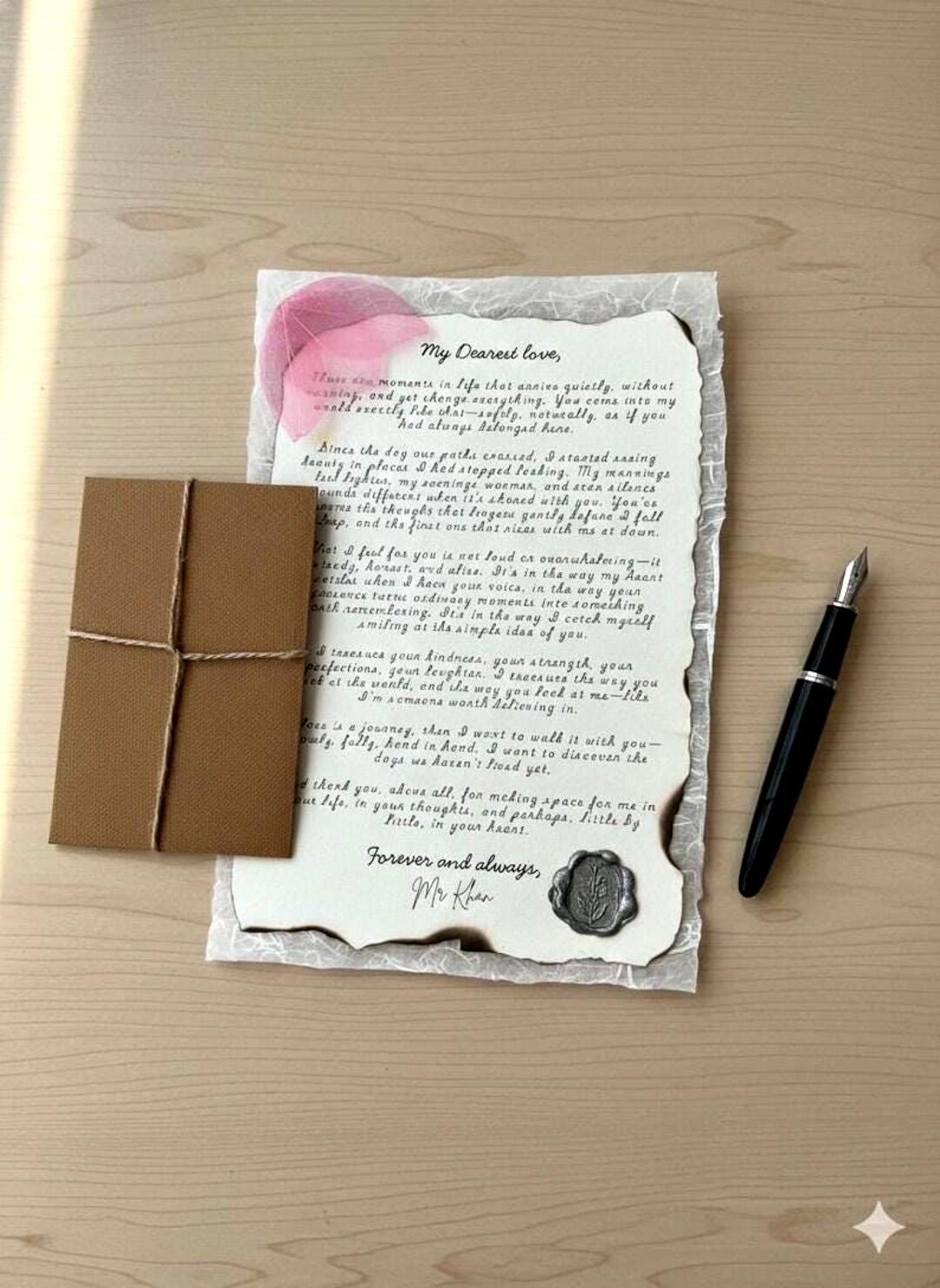 Personalised Love Letter With Wax Seal | Handmade Personalized Vintage ...