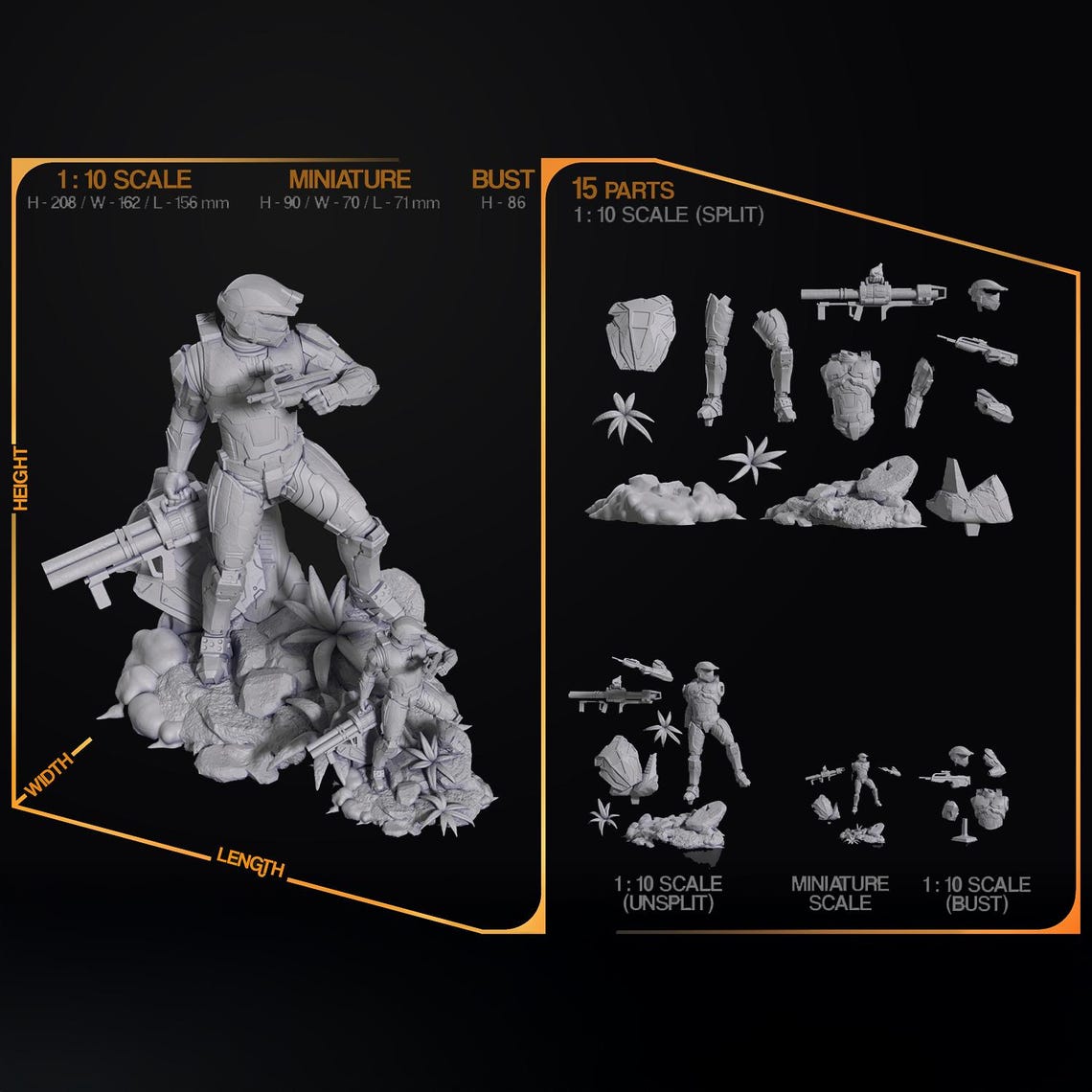 Master Chief STL 3D Print Model - Etsy