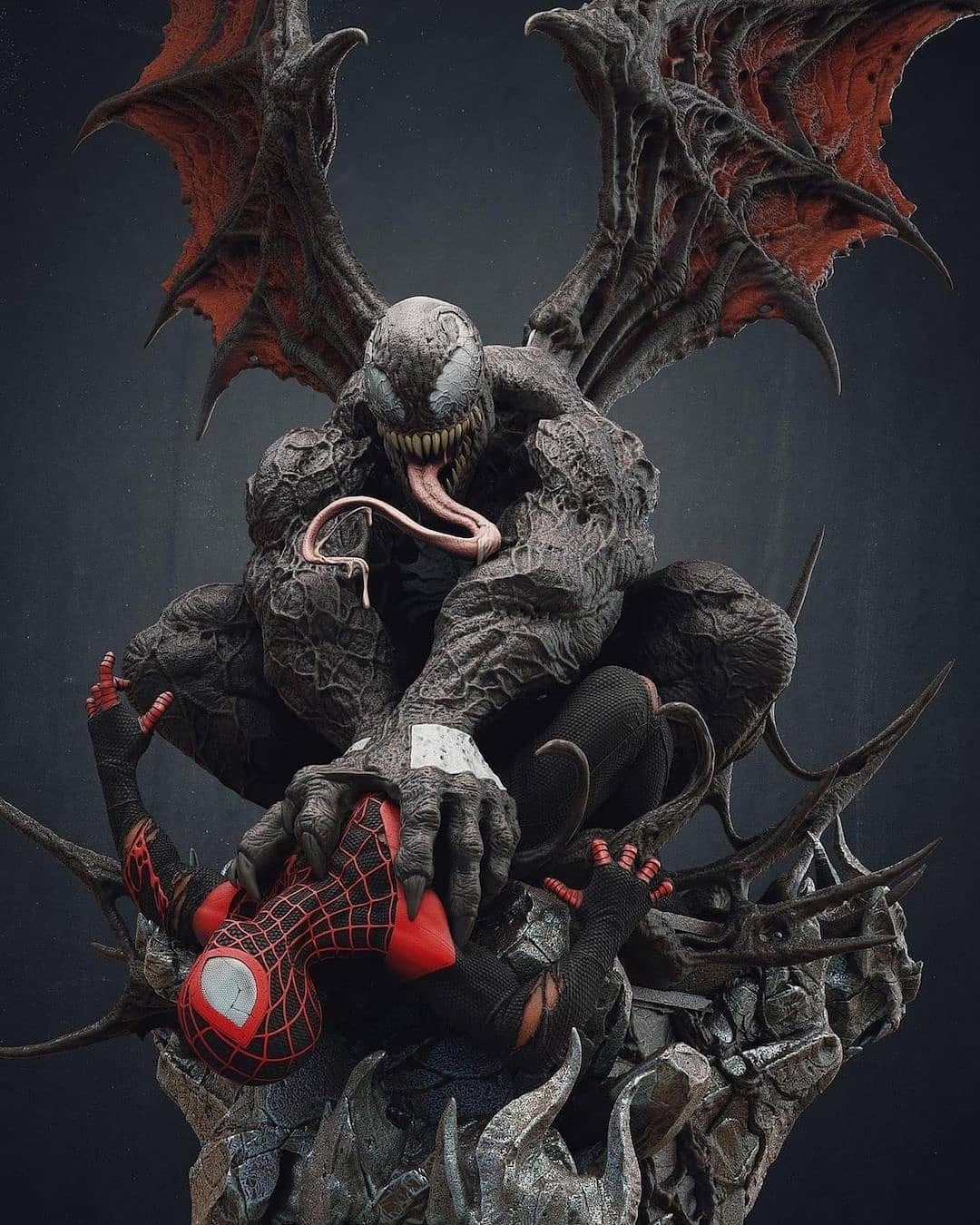 Venom Vs Miles Morales STL 3D Print Model - Etsy