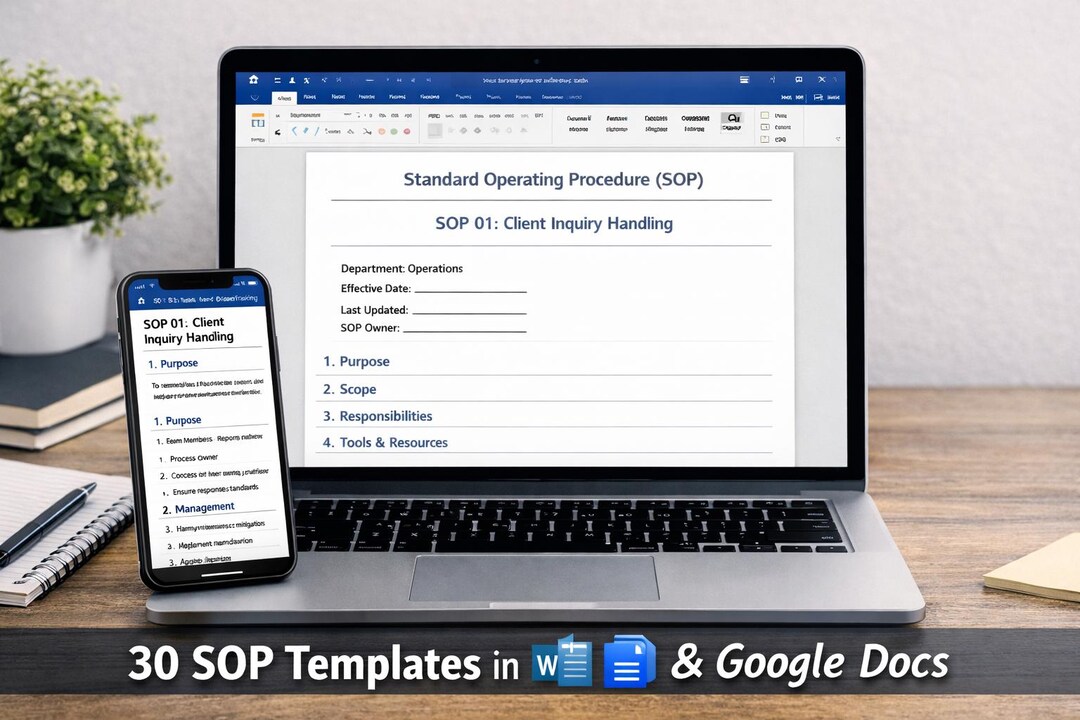 Agency SOP Templates | 30 Business Process Documents (word & Google ...