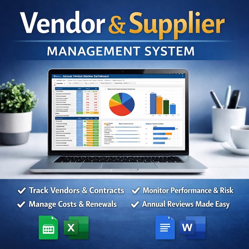 Vendor Management System | Excel & Word Templates (digital Download) - Etsy